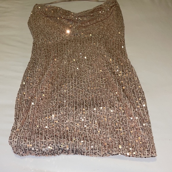 edge | Dresses | Edge Pink Halter Sparkly Dress | Poshmark